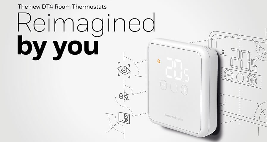 New multi-purpose Honeywell Home DT4 room thermostat | Resideo UK